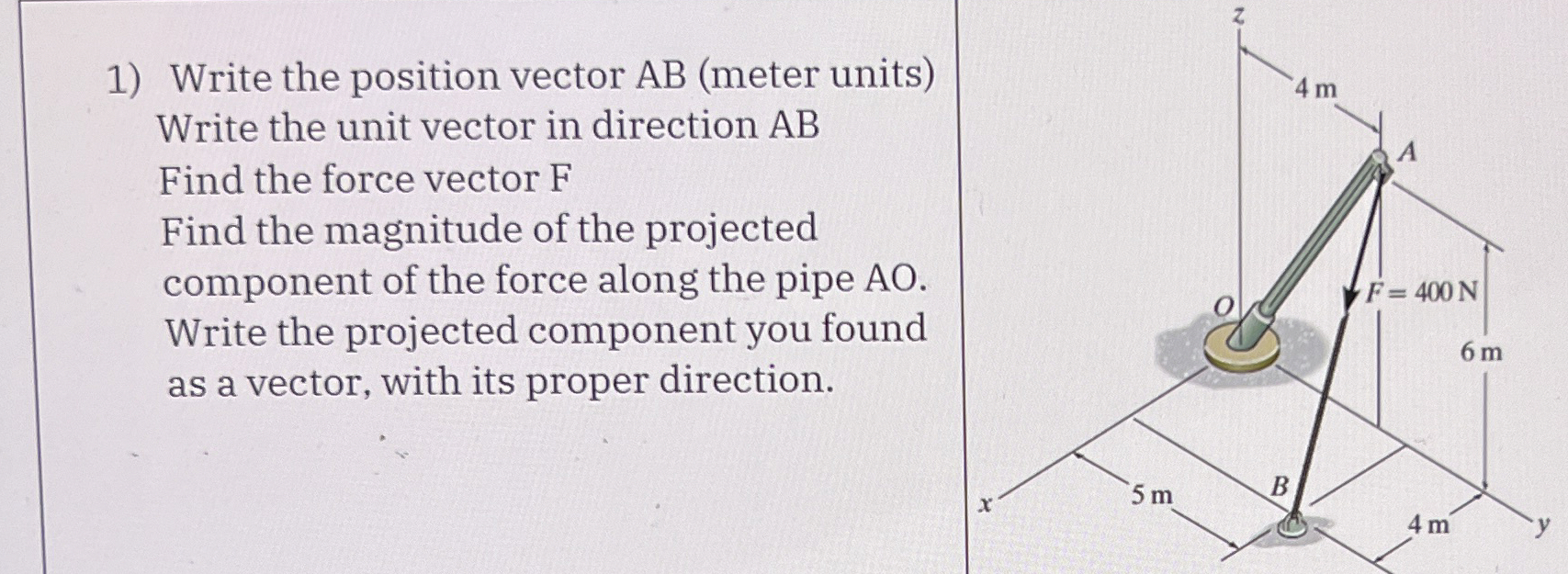 Solved Write the position vector AB (meter units)Write the | Chegg.com