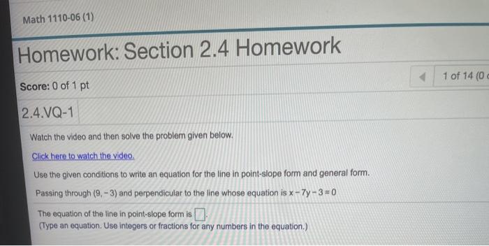 Solved Math 1110 06 1 Homework Section 2 4 Homework 1 Of