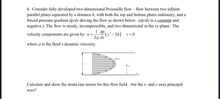 Solved 6. Consider fully developed two-dimensional | Chegg.com