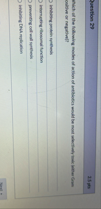 Solved Question 292.5 ﻿ptsVhich of the following modes of | Chegg.com