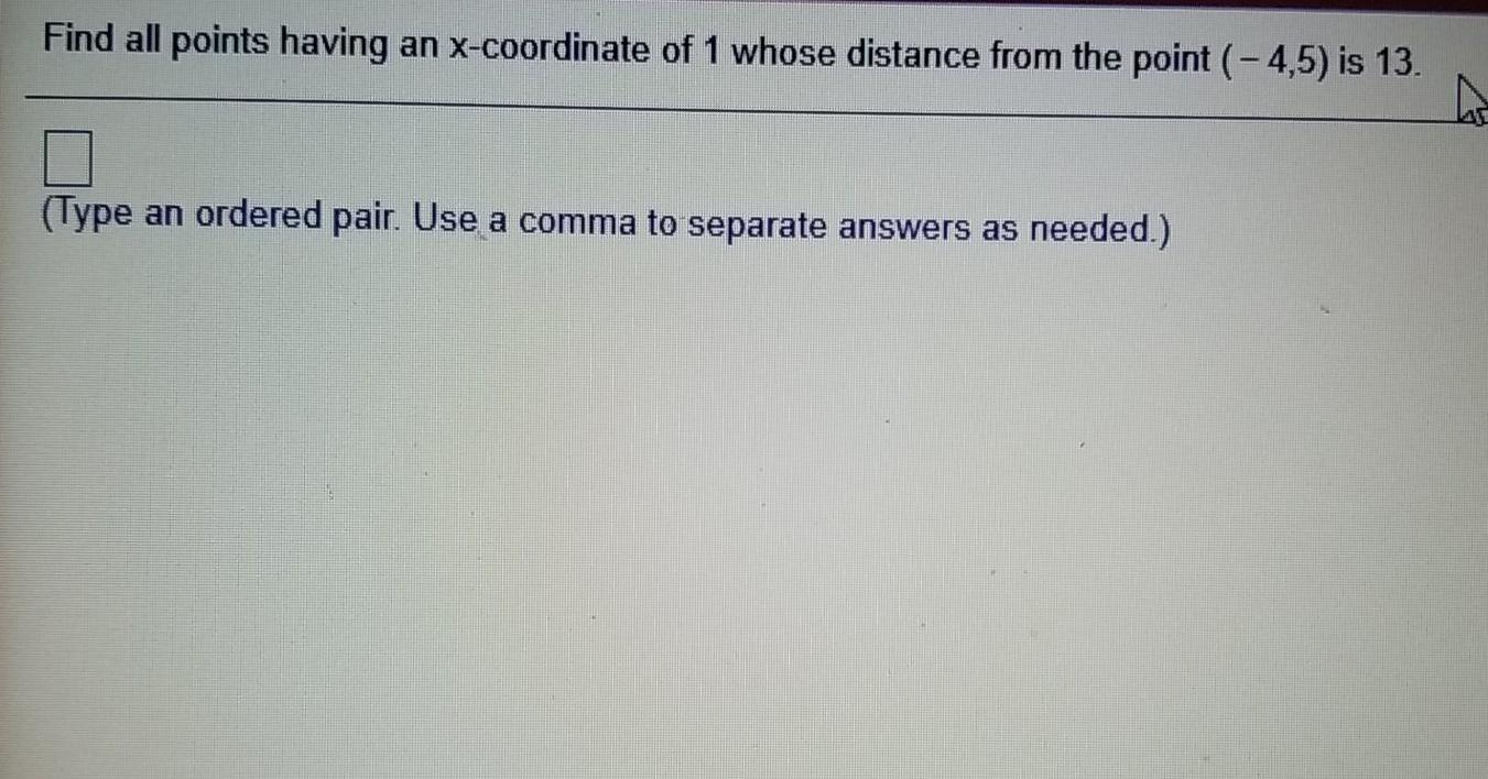 Solved Find all points having an x-coordinate of 1 whose | Chegg.com