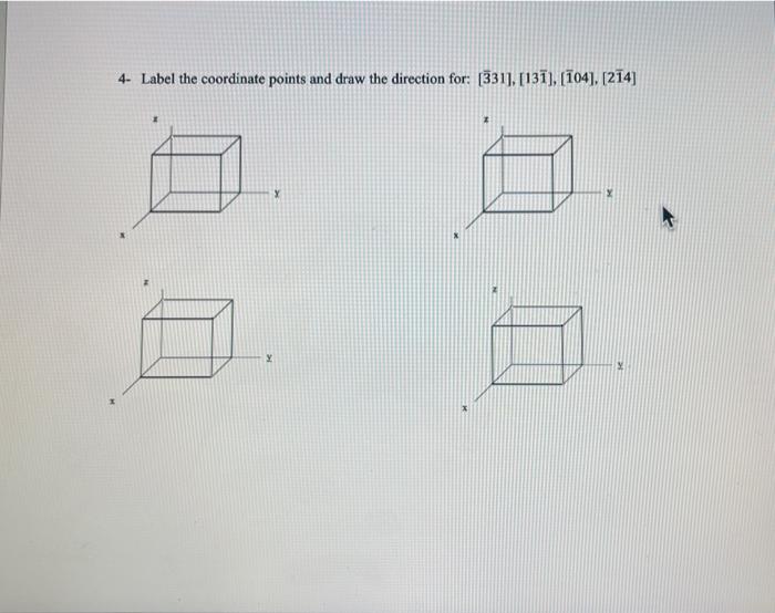 Solved 4- Label the coordinate points and draw the direction | Chegg.com