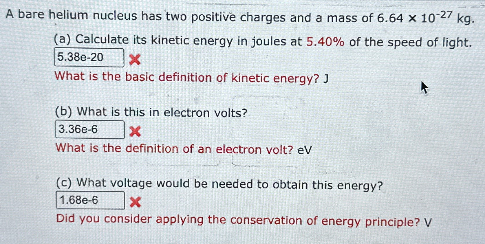 Solved A bare helium nucleus has two positive charges and a | Chegg.com