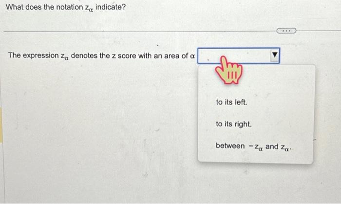 Solved What does the notation Za indicate? The expression za | Chegg.com