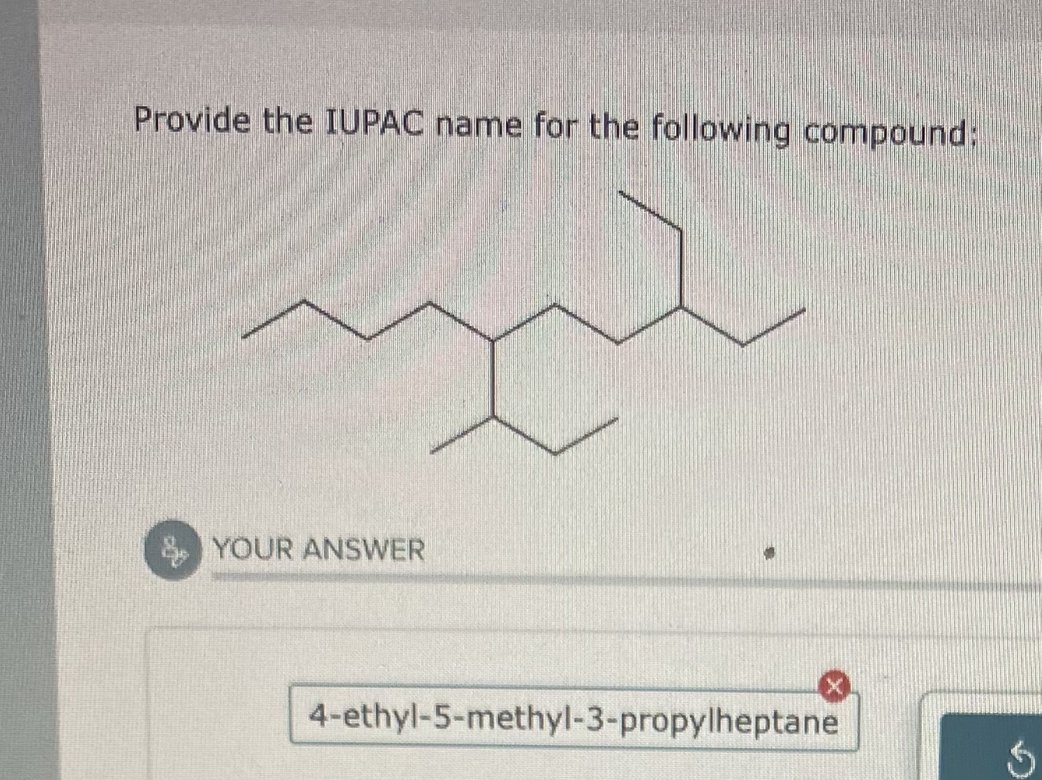 Solved Provide the IUPAC name for the following compound: 8. | Chegg.com