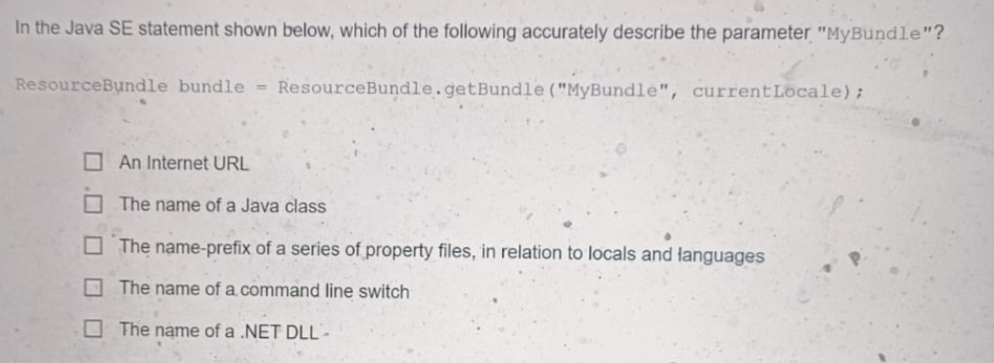 Solved In the Java SE statement shown below, which of the | Chegg.com