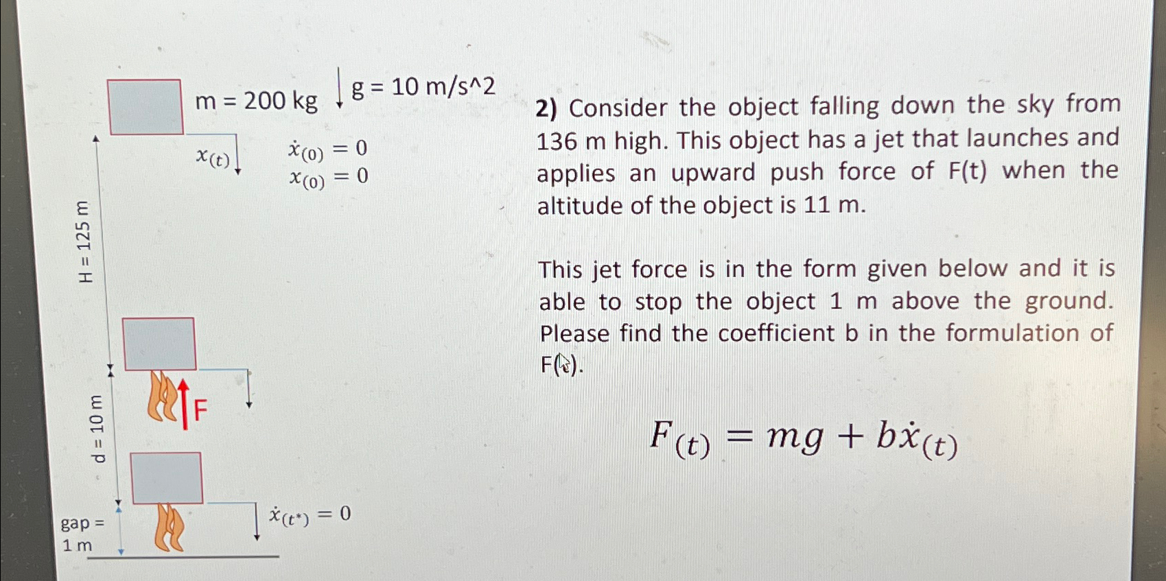 Solved Consider the object falling down the sky from 136m | Chegg.com