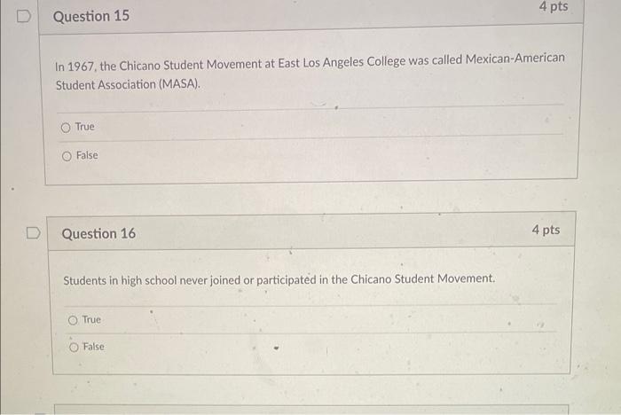 In 1967, the Chicano Student Movement at East Los | Chegg.com