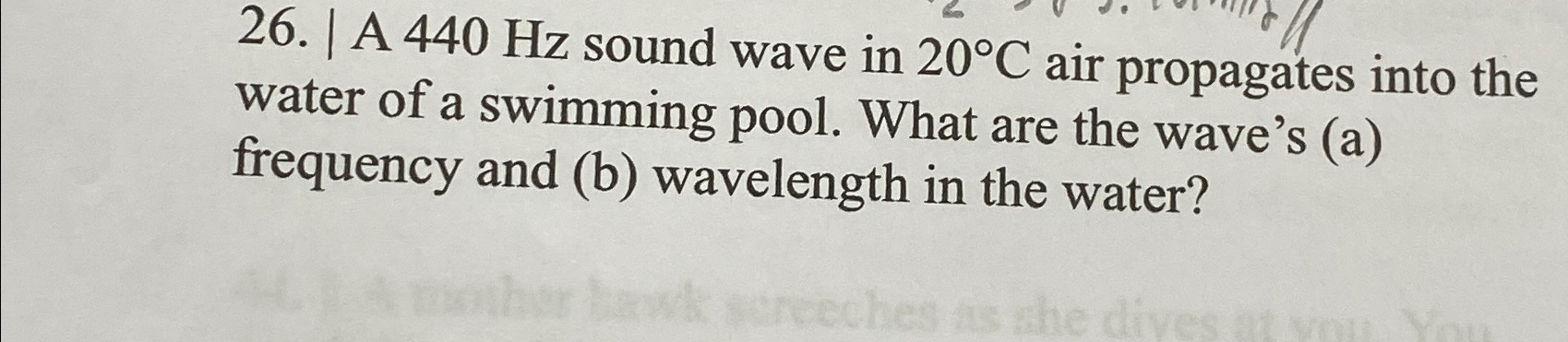 Solved A 440Hz ﻿sound wave in 20°C ﻿air propagates into the | Chegg.com