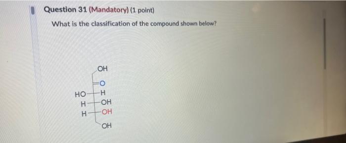 Solved What is the classification of the compound shown | Chegg.com