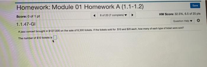 Solved Save Homework: Module 01 Homework A (1.1-1.2) Score: | Chegg.com Solved Save Homework: Module 01 Homework A (1.1-1.2) Score: | Chegg.com