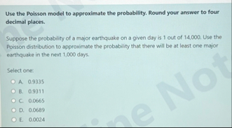Solved Use the Poisson model to approximate the probability. | Chegg.com