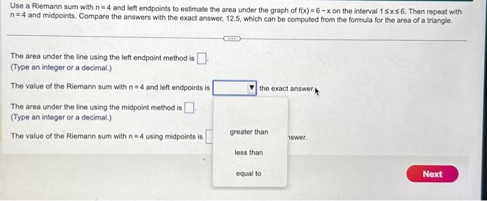 Solved Use a Riemann sum with n=4 and left endpoints to | Chegg.com