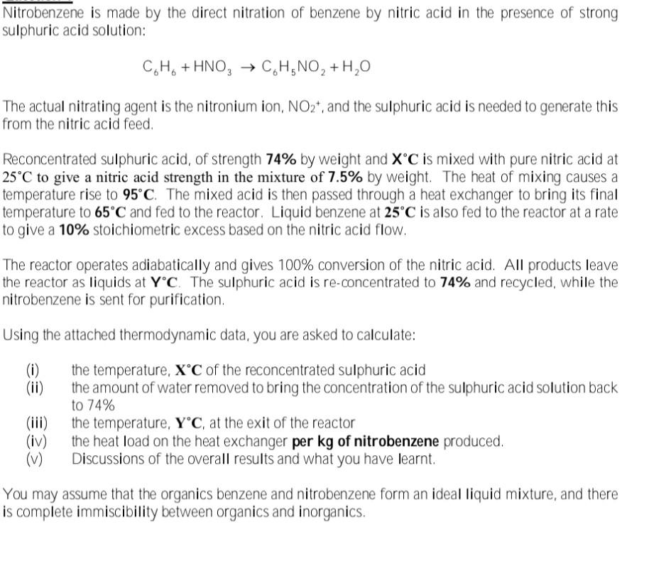 Solved Nitrobenzene is made by the direct nitration of | Chegg.com