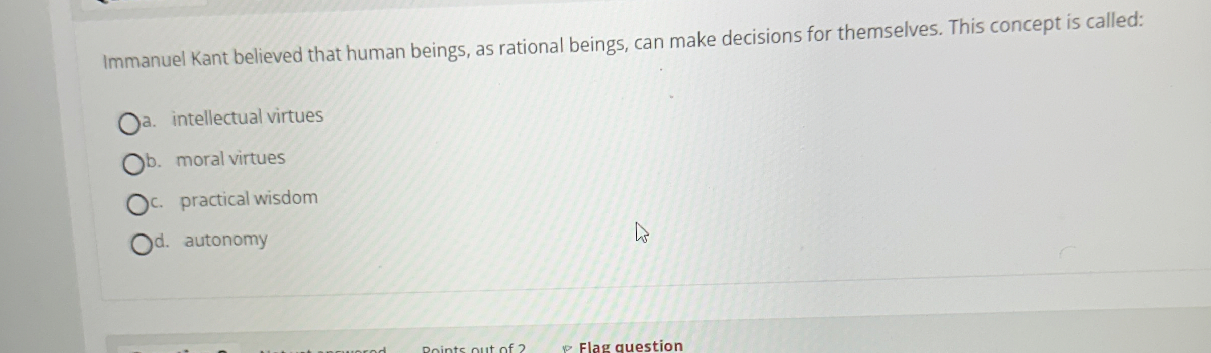 Solved Immanuel Kant believed that human beings, as rational | Chegg.com