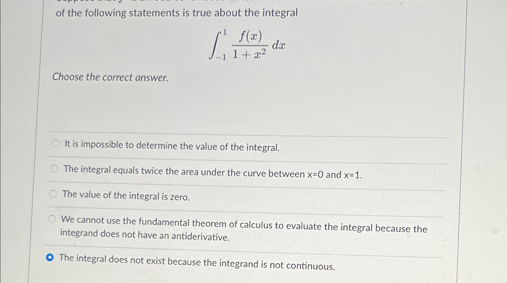 Solved of the following statements is true about the | Chegg.com