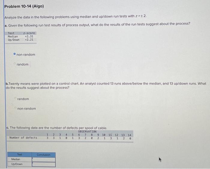 Solved Analyze the data in the following problems using | Chegg.com