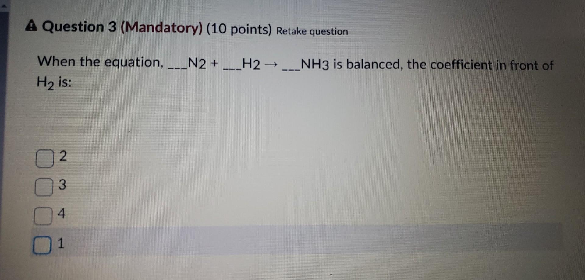 Solved Question 3 (Mandatory) (10 points) Retake question | Chegg.com Solved Question 3 (Mandatory) (10 points) Retake question | Chegg.com