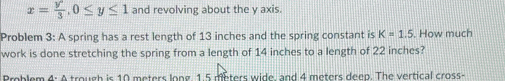 Solved Problem 3: A spring has a rest length of 13 ﻿inches | Chegg.com