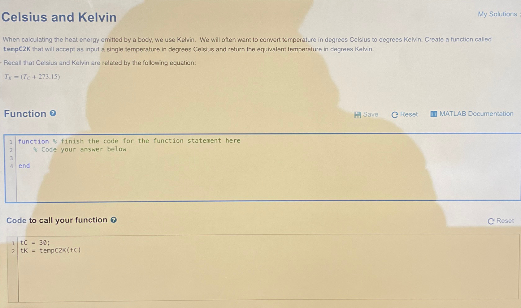 Solved Celsius and KelvinMy Solutions :When calculating the | Chegg.com