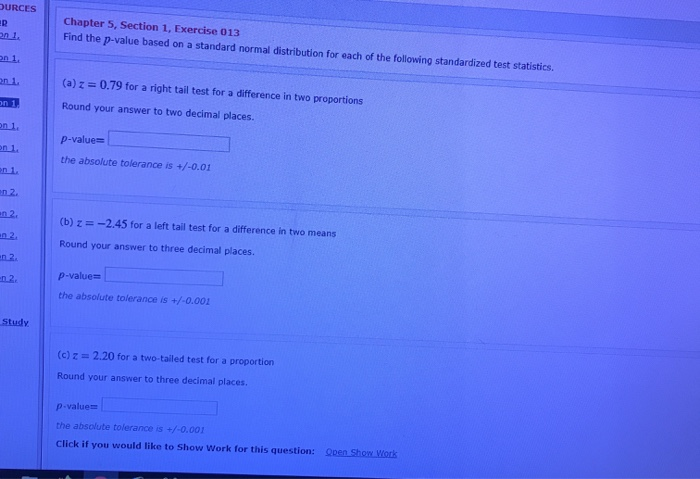 Solved: OURCES Chapter 5, Section 1, Exercise 013 On 1 Fin... | Chegg.com Solved: OURCES Chapter 5, Section 1, Exercise 013 On 1 Fin... | Chegg.com