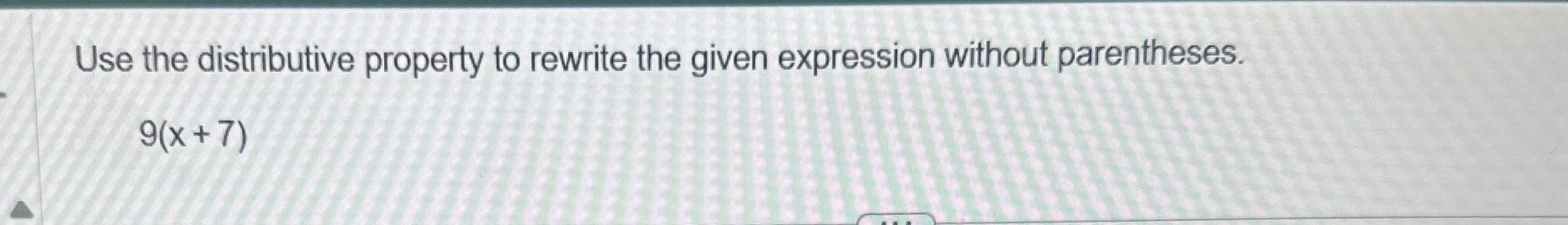 Solved Use the distributive property to rewrite the given | Chegg.com
