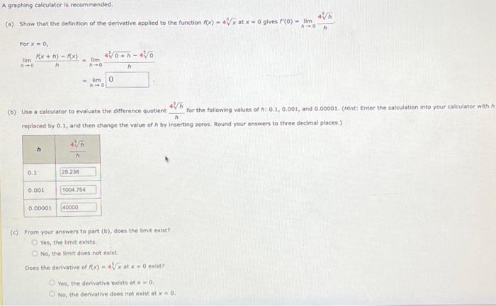 Solved A graphing calculator is recommended. (a) Show that | Chegg.com