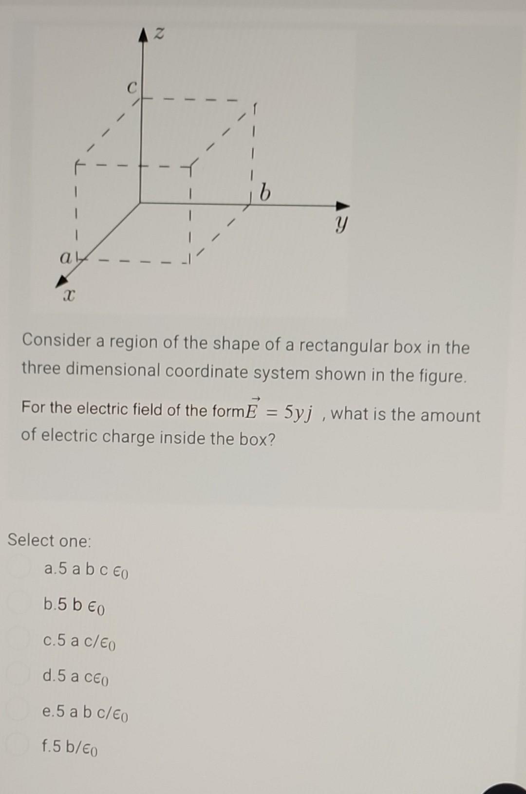 Solved Consider a region of the shape of a rectangular box | Chegg.com