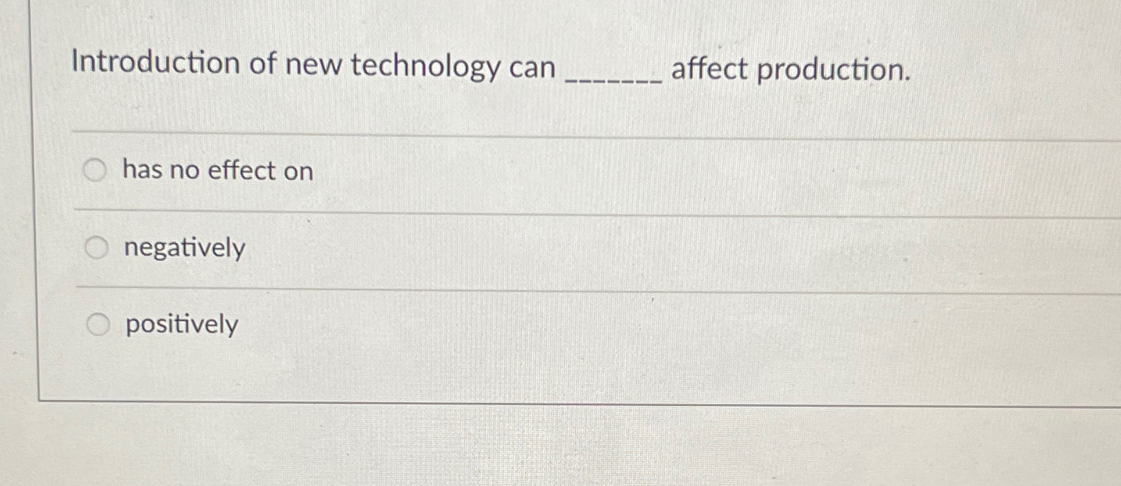 Solved Introduction of new technology can ﻿affect | Chegg.com