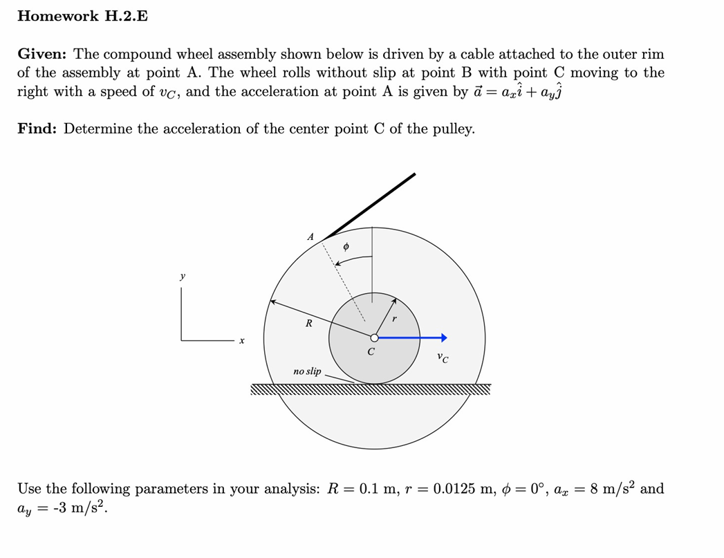 Solved Show me the steps to solve Homework H.2.EGiven: The | Chegg.com