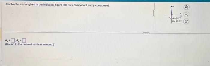 Solved Resolve the vector given in the indicated figure into | Chegg.com