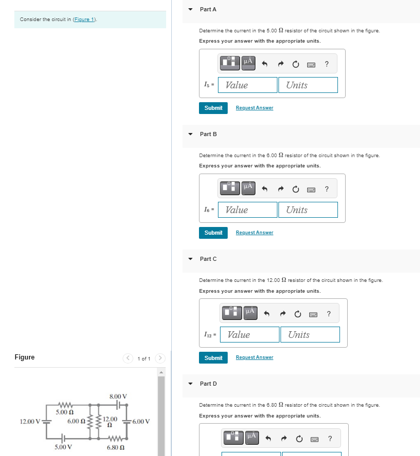 Solved Part Aconsider The Circuit In Figure 1 Determine