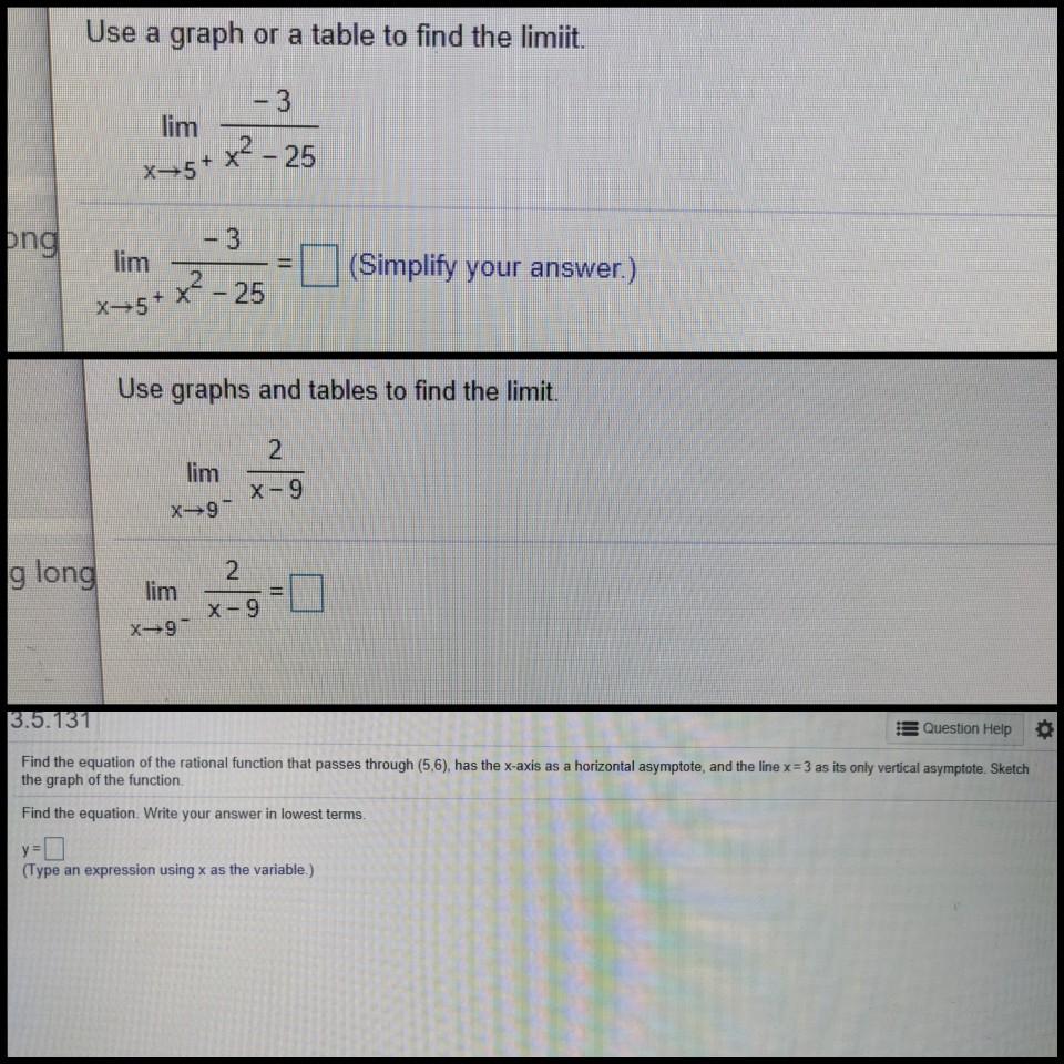 Solved Use a graph or a table to find the limiit. -3 lim + | Chegg.com