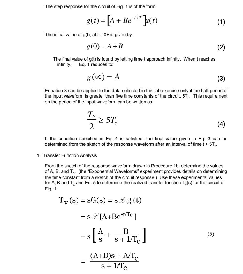 Solved 1 + Um(t) 1 ΚΩ 0.01 MF (1) Mon 10 The step response | Chegg.com