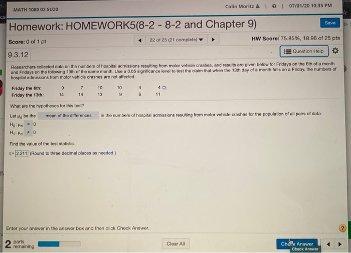 Solved Colin Moritz & II 07/01/20 10:35 PM MATH 1080 O2 SU2O | Chegg.com