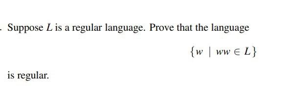 Solved Suppose L is a regular language. Prove that the | Chegg.com