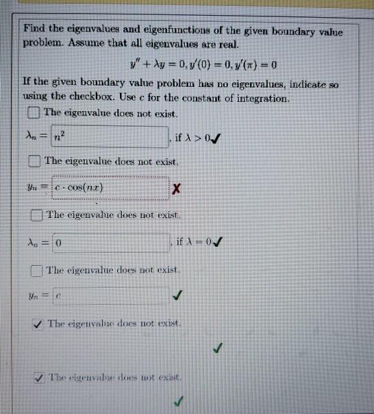 Solved Find the eigenvalues and eigenfunctions of the given | Chegg.com