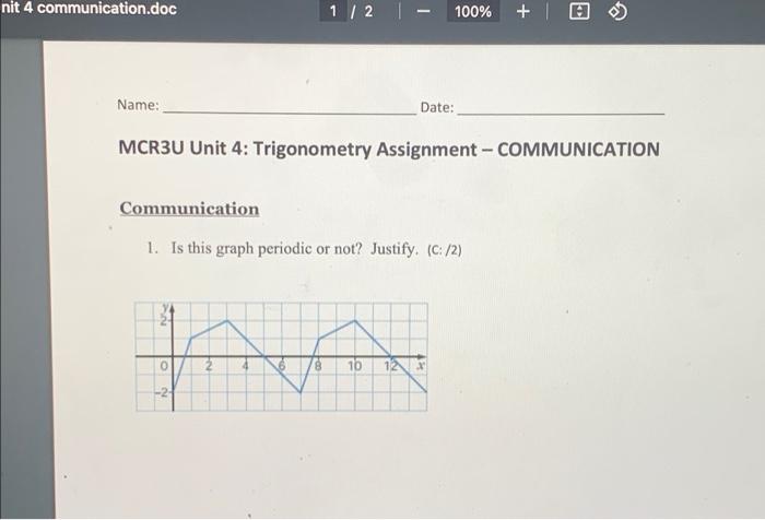 Solved nit 4 communication.doc Name: Communication 21 क 0 | Chegg.com