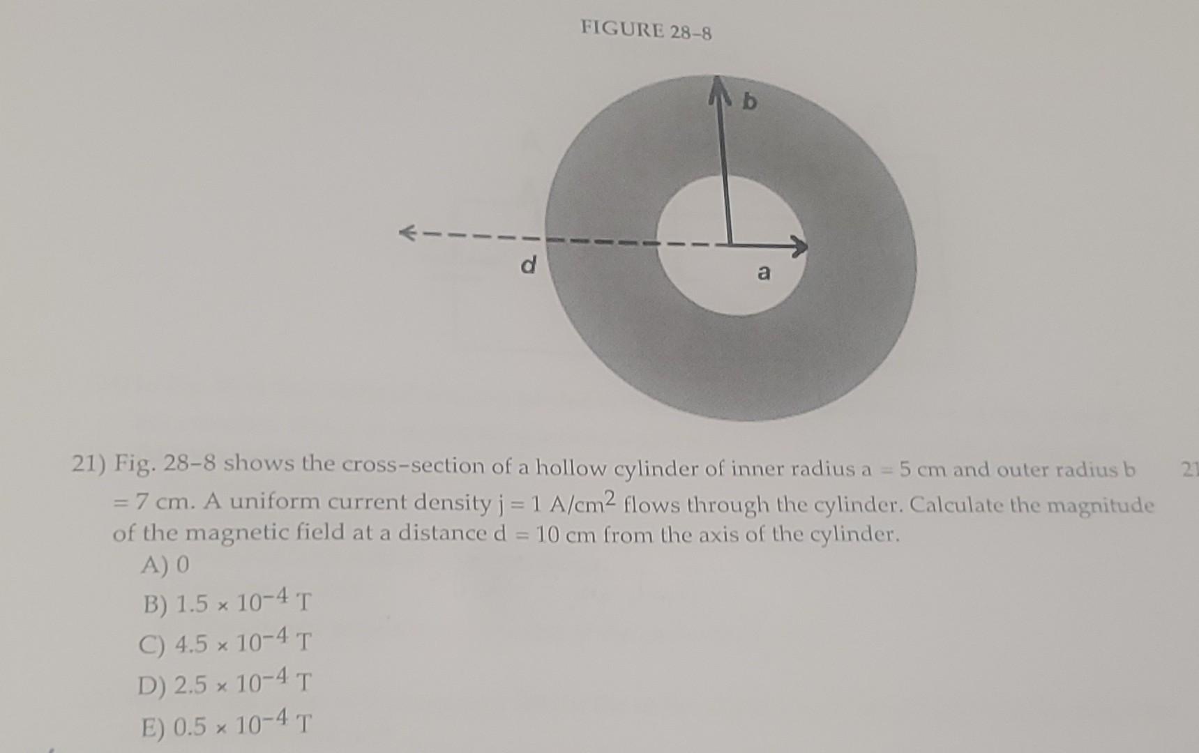 Solved FIGURE 28-8 1 A b a 21) Fig. 28-8 shows the | Chegg.com