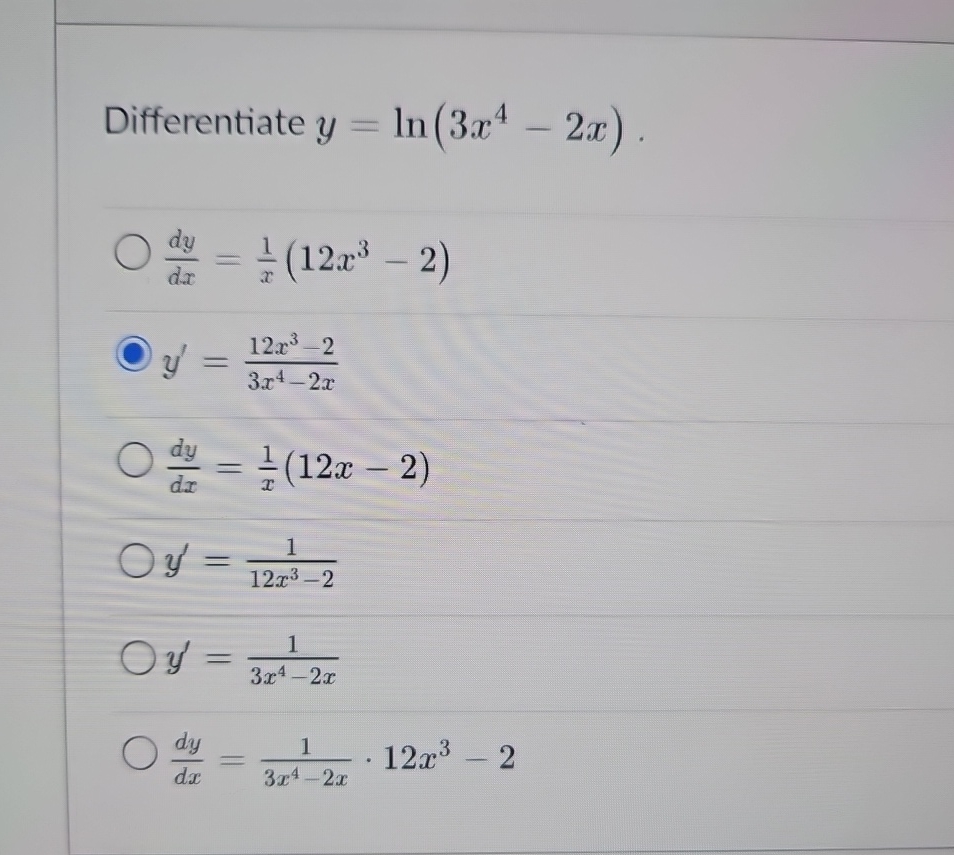Solved Differentiate | Chegg.com