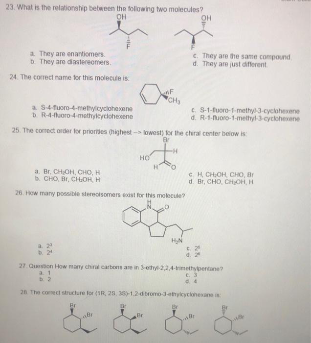 Solved 4. Which of the following choices represent(s) a pair | Chegg.com