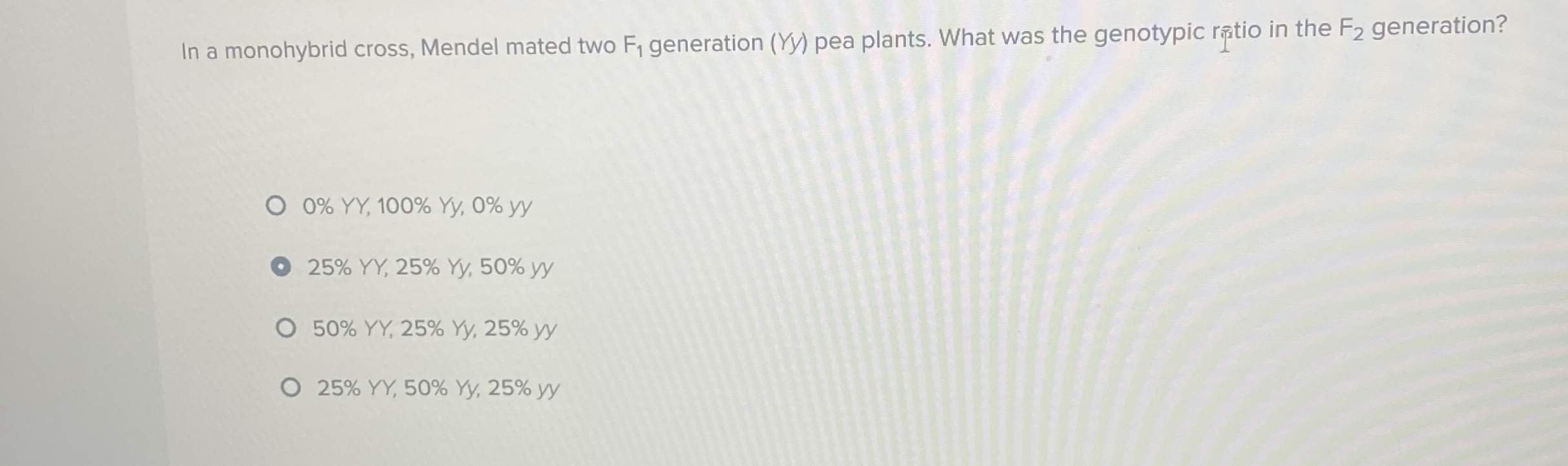 Solved In a monohybrid cross, Mendel mated two F1 | Chegg.com