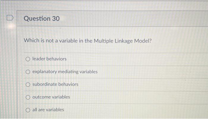 Solved Which is not a variable in the Multiple Linkage | Chegg.com