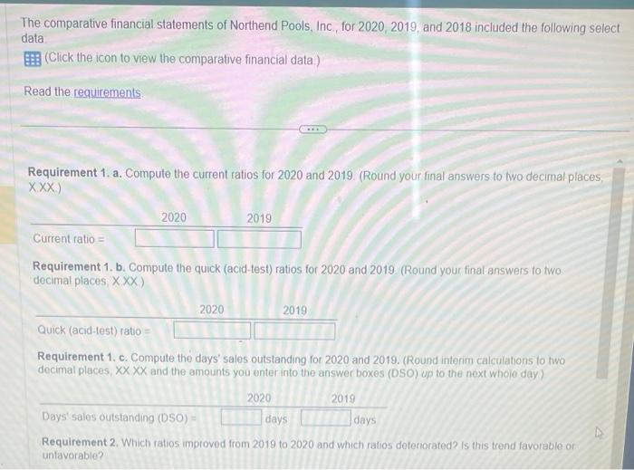 Solved Data tableRequirements 1. Compute the following | Chegg.com