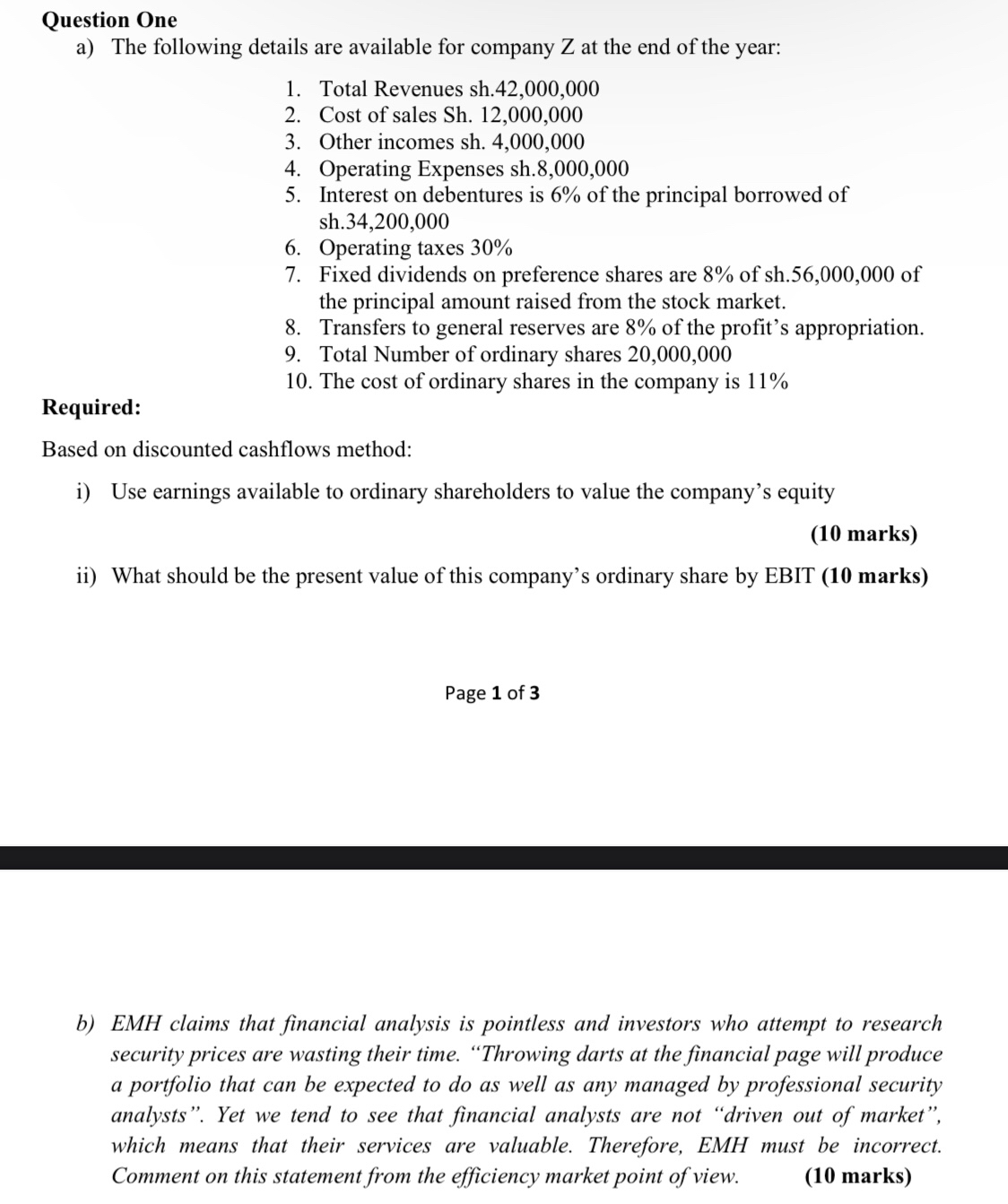 Solved Question Onea) ﻿The following details are available | Chegg.com