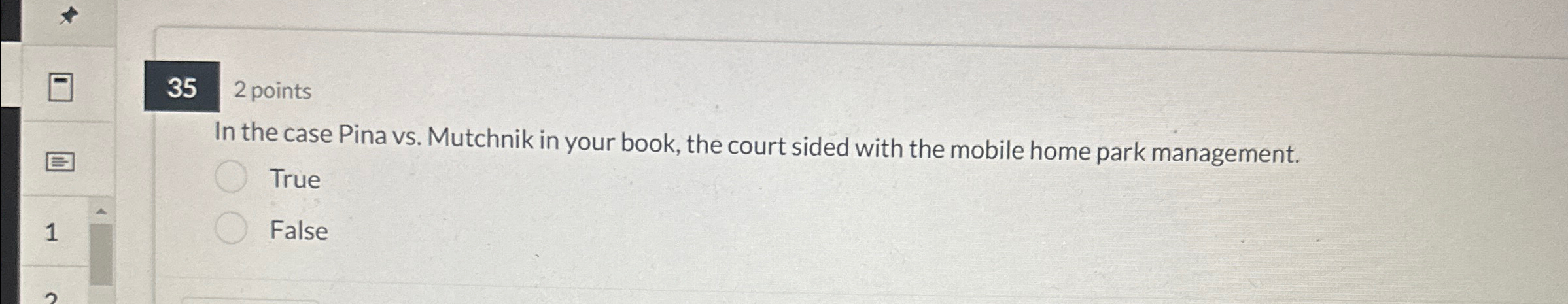 Solved 352 ﻿pointsIn the case Pina vs. ﻿Mutchnik in your | Chegg.com