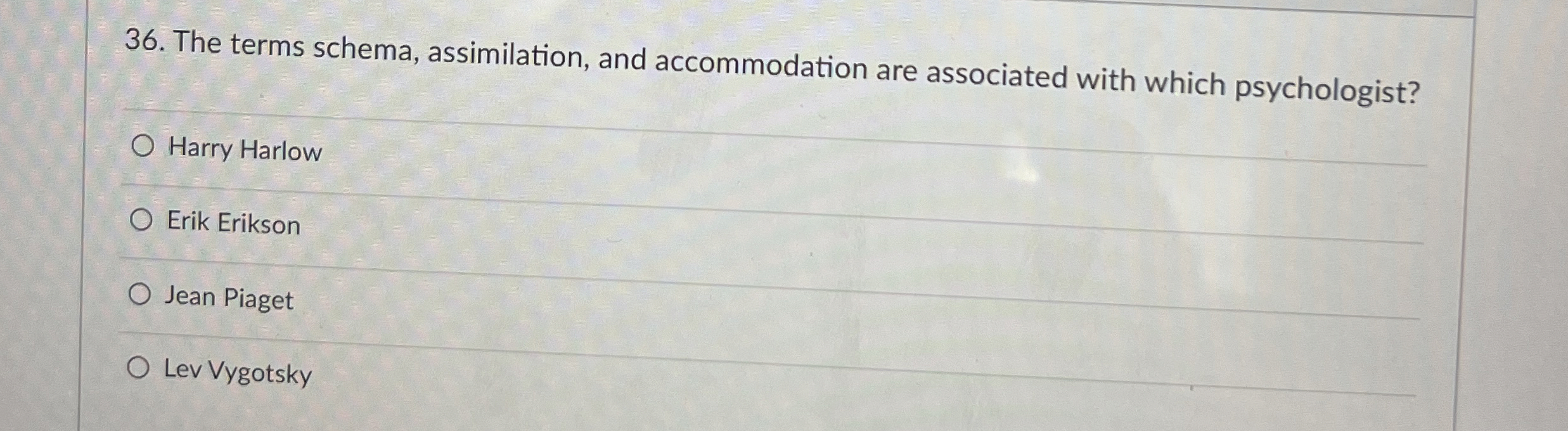 Solved The terms schema, assimilation, and accommodation are | Chegg.com