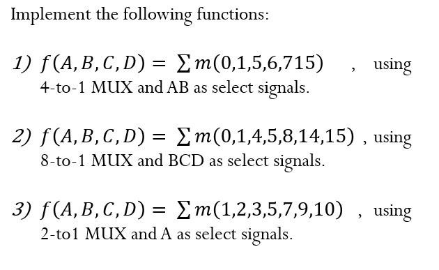 Implement the following functions: 1) | Chegg.com