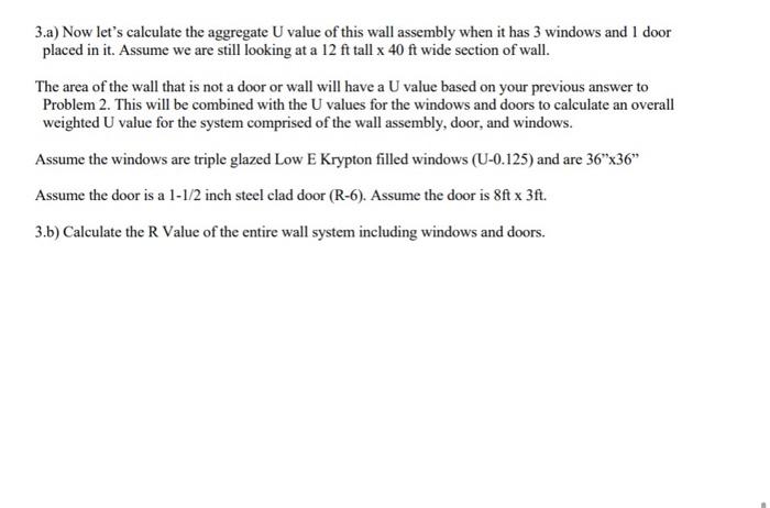 Solved 3.a) Now let's calculate the aggregate U value of | Chegg.com
