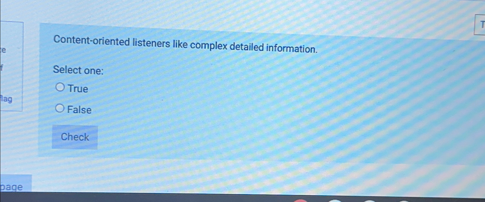 Solved Content-oriented listeners like complex detailed | Chegg.com